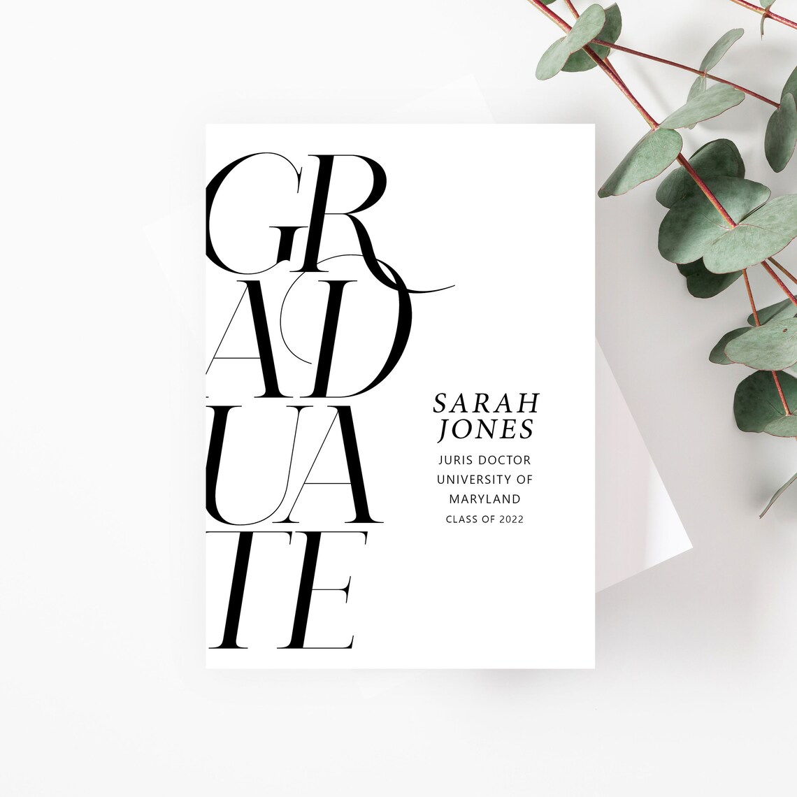 Minimalist Graduation Announcement Modern Grad Invitation | Etsy