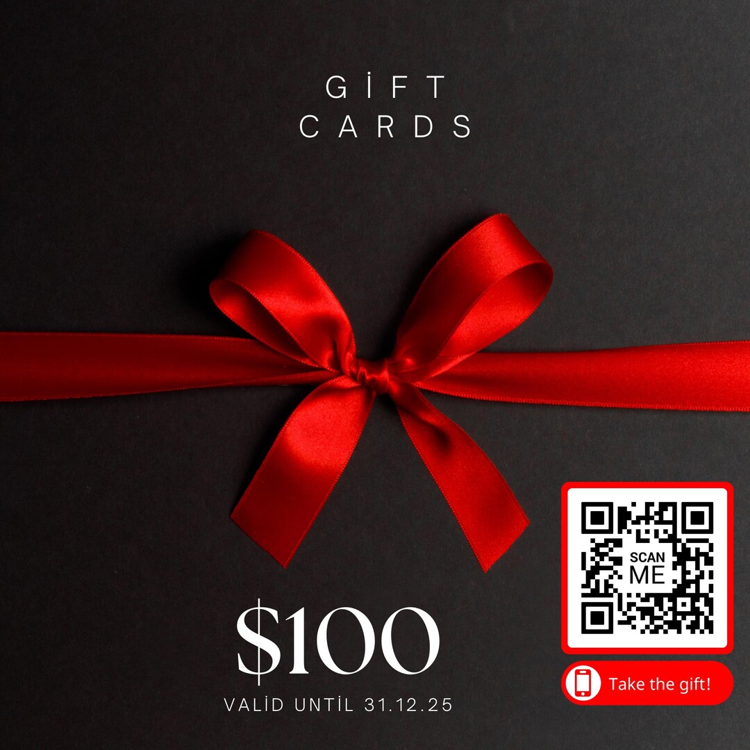 Customizable Gift Card With QR Code - Etsy
