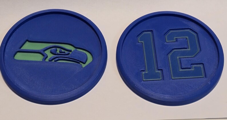3D Printed Seattle Seahawks Team Drink Coaster Set of 4 - Etsy
