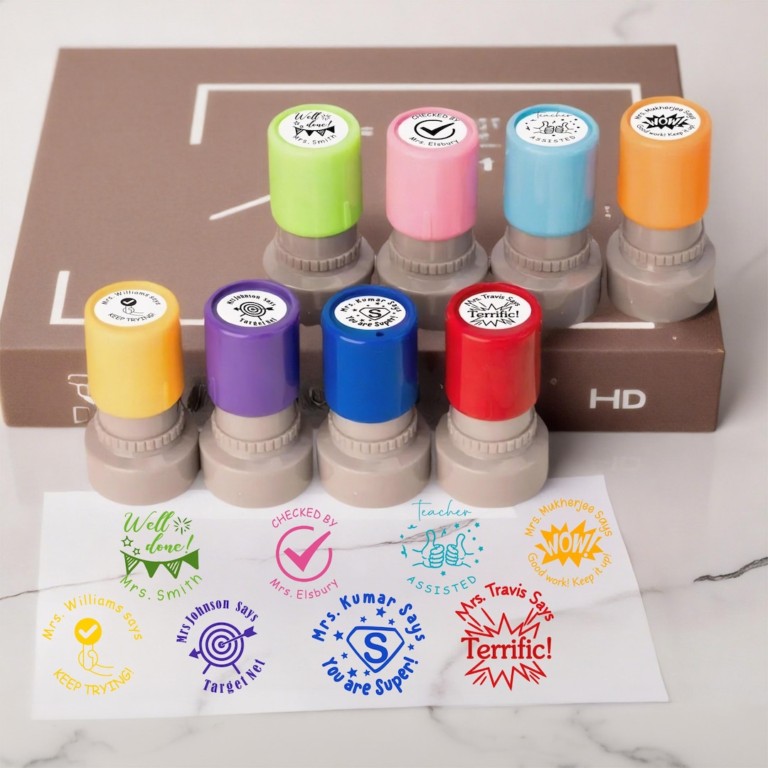 Custom Teacher Stamps, Teacher Grading Stamp, Teacher Approves Stamp ...