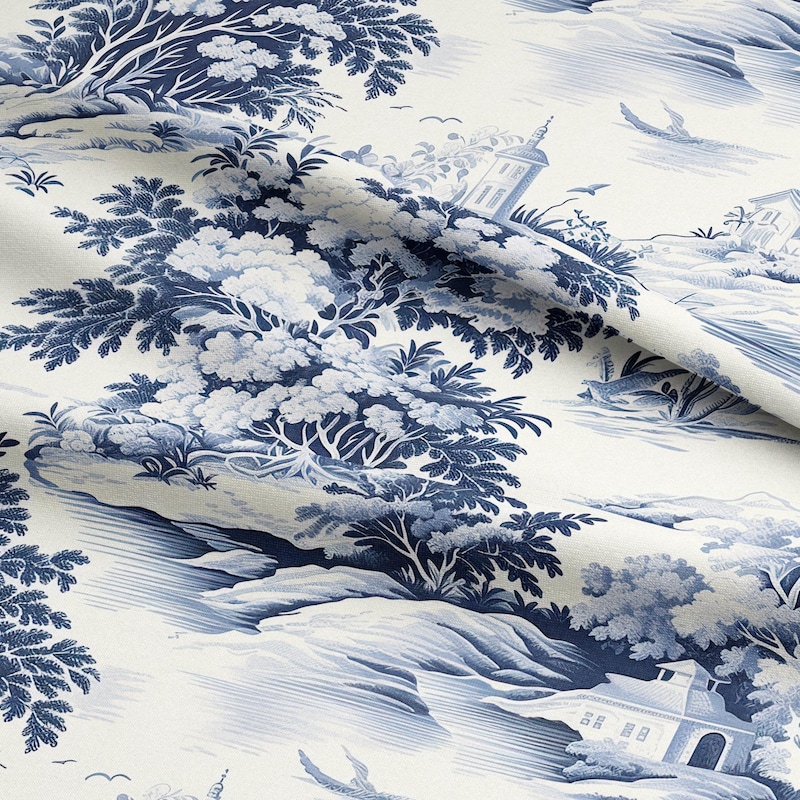Toile Fabric - Etsy