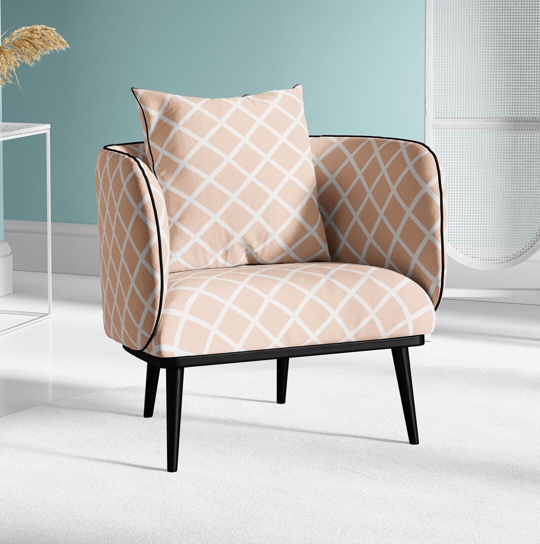 Diamond Lattice Mid-century Pattern Upholstery Fabric, Choose Your ...