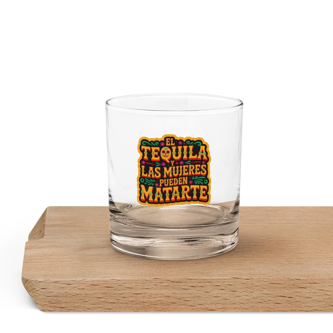 Funny Spanish Tequila Lover Rocks Glass – Bilingual Barware Gift - Etsy