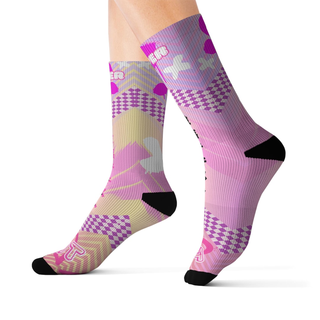 Kawaii Socks, Pink Cute Cosplay Socks, Gift for Anime Fans, Fun Novelty ...