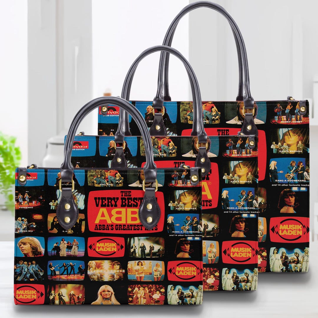 ABBA Music Bands Women Leather Handbag,abba Wallet,custom Leather Bag ...