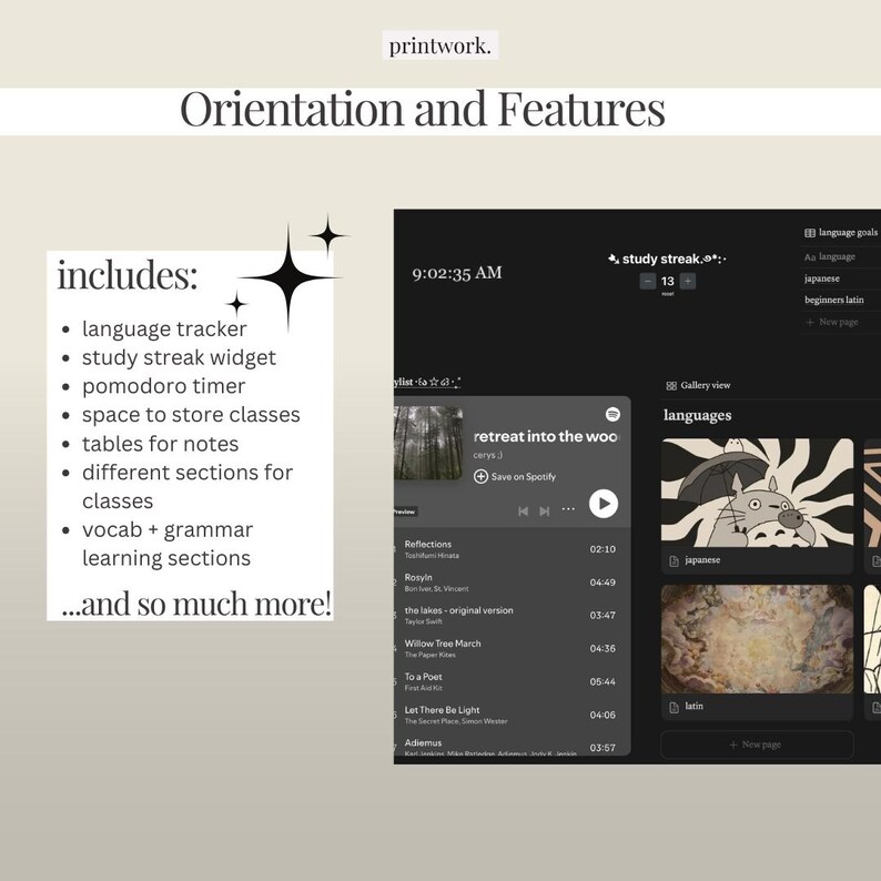 Notion Language Learning Template: Study Planner & Tracker (digital ...