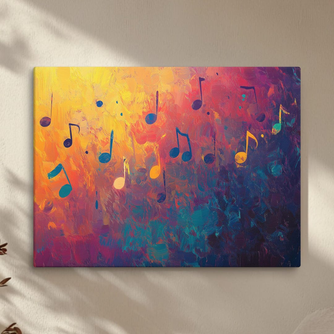 Music Notes Art Canvas, Music Art, Music Wall Art, Music Notes, Music ...