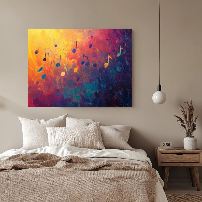 Music Notes Art Canvas, Music Art, Music Wall Art, Music Notes, Music ...