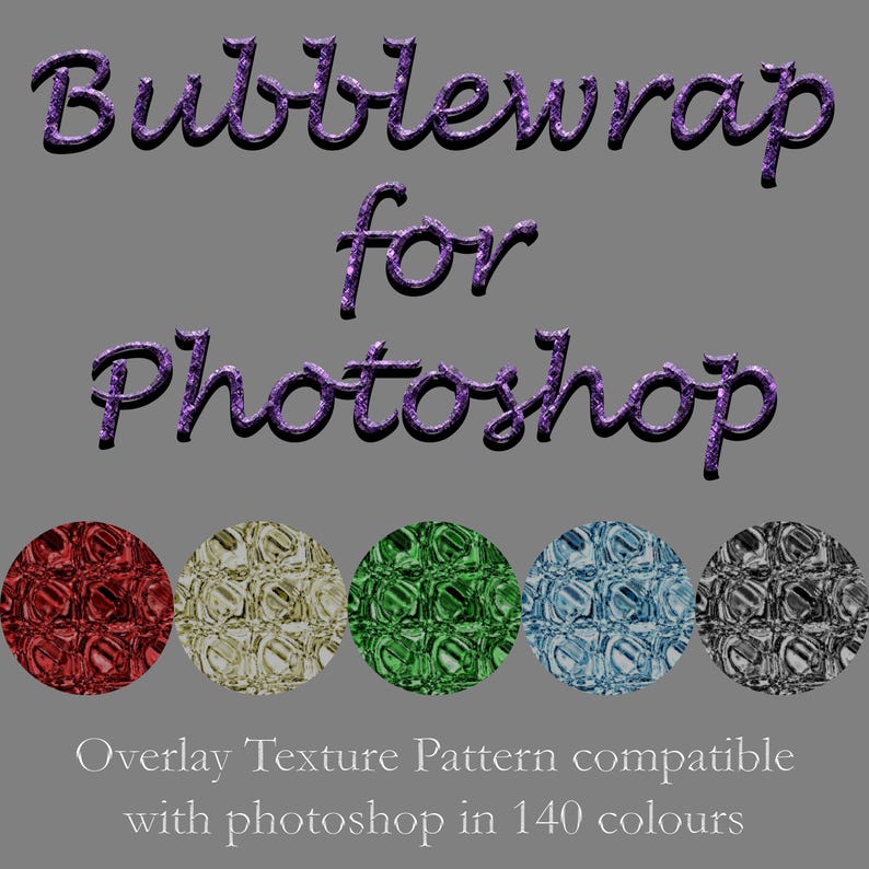 Bubblewrap for Photoshop - Overlay Texture Pattern With 140 Colours - Etsy