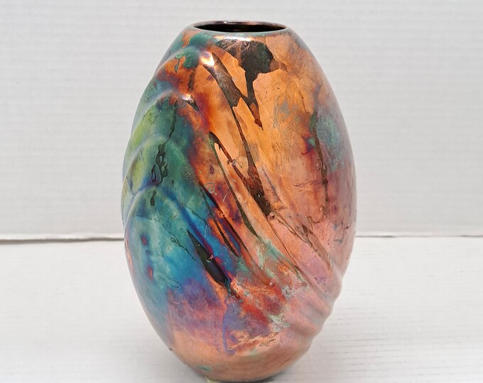Raku Pottery Ceramic Vase by Lorrie Wickman the Potters Wheel Too - Etsy