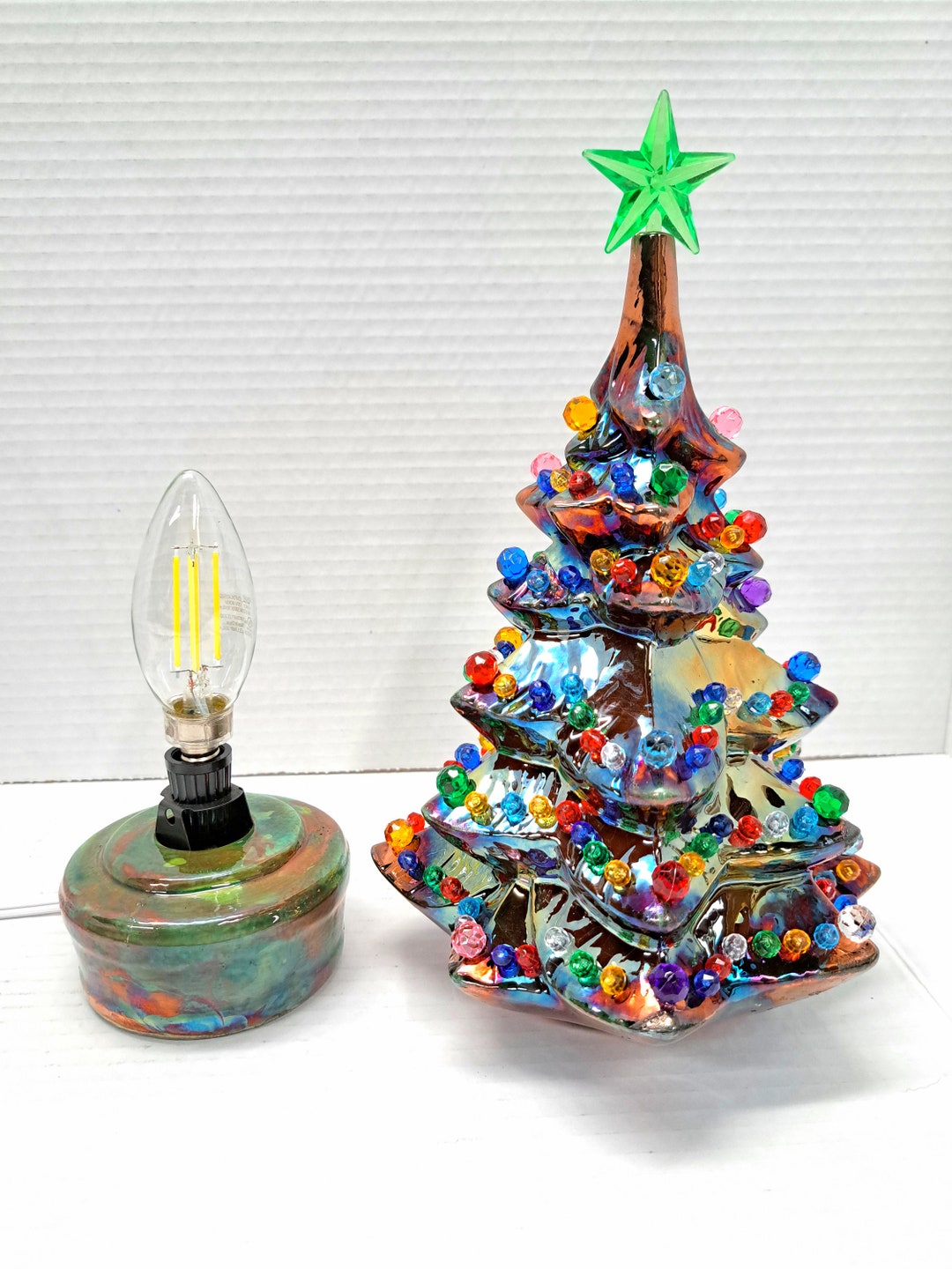 Gare Tree 11 Ceramic Garland Pattern Christmas Tree Raku Pottery by ...