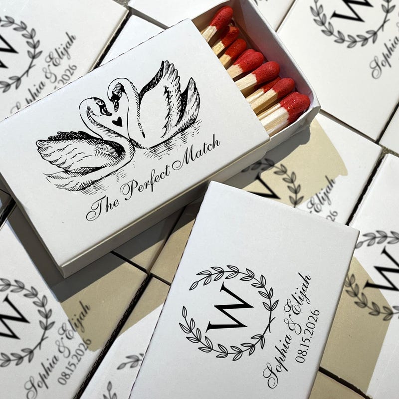 Custom Match Box Initial - Etsy