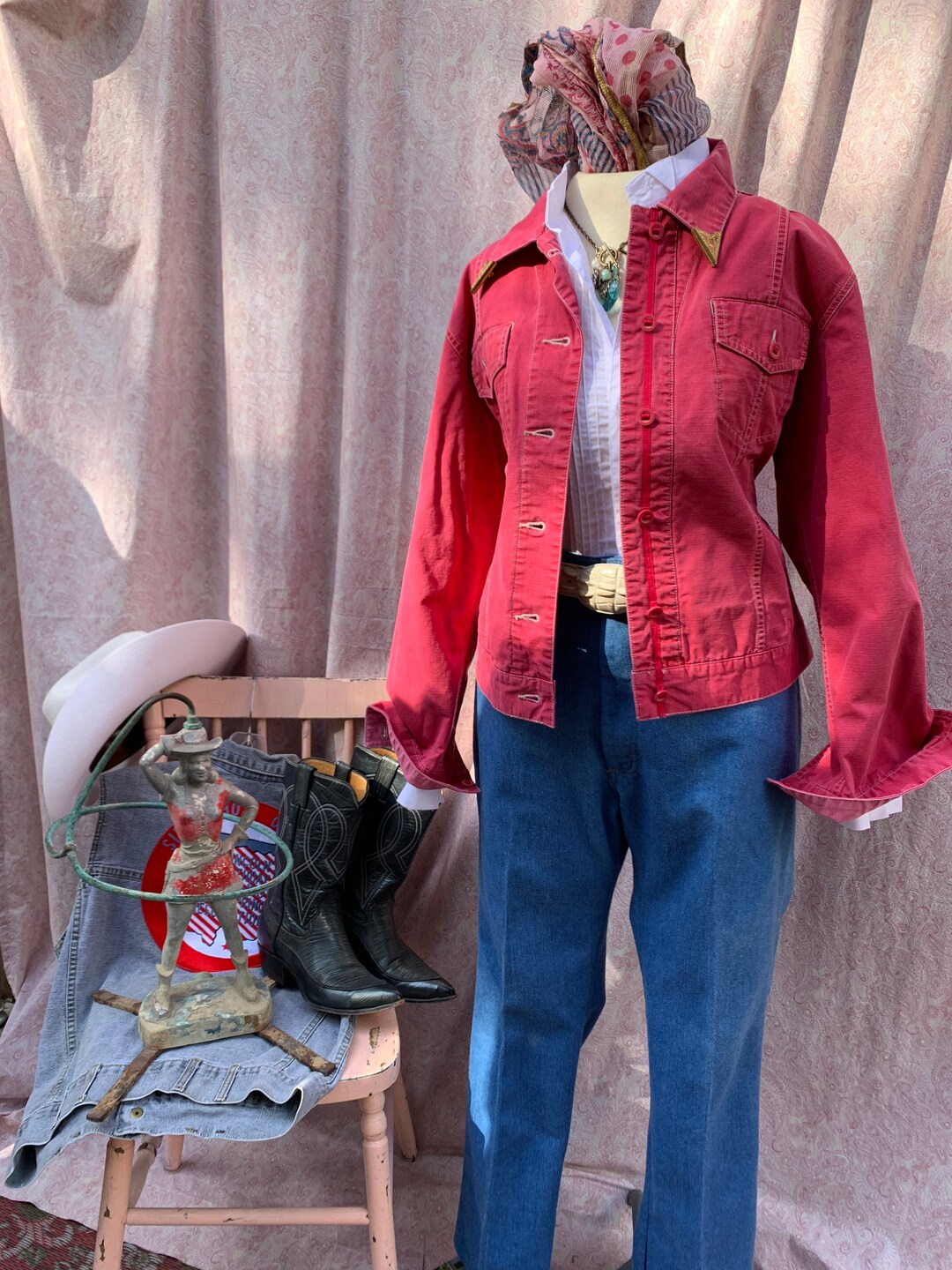 Royal Robbins Red Jacket, Hand Ruined by Sue - Etsy