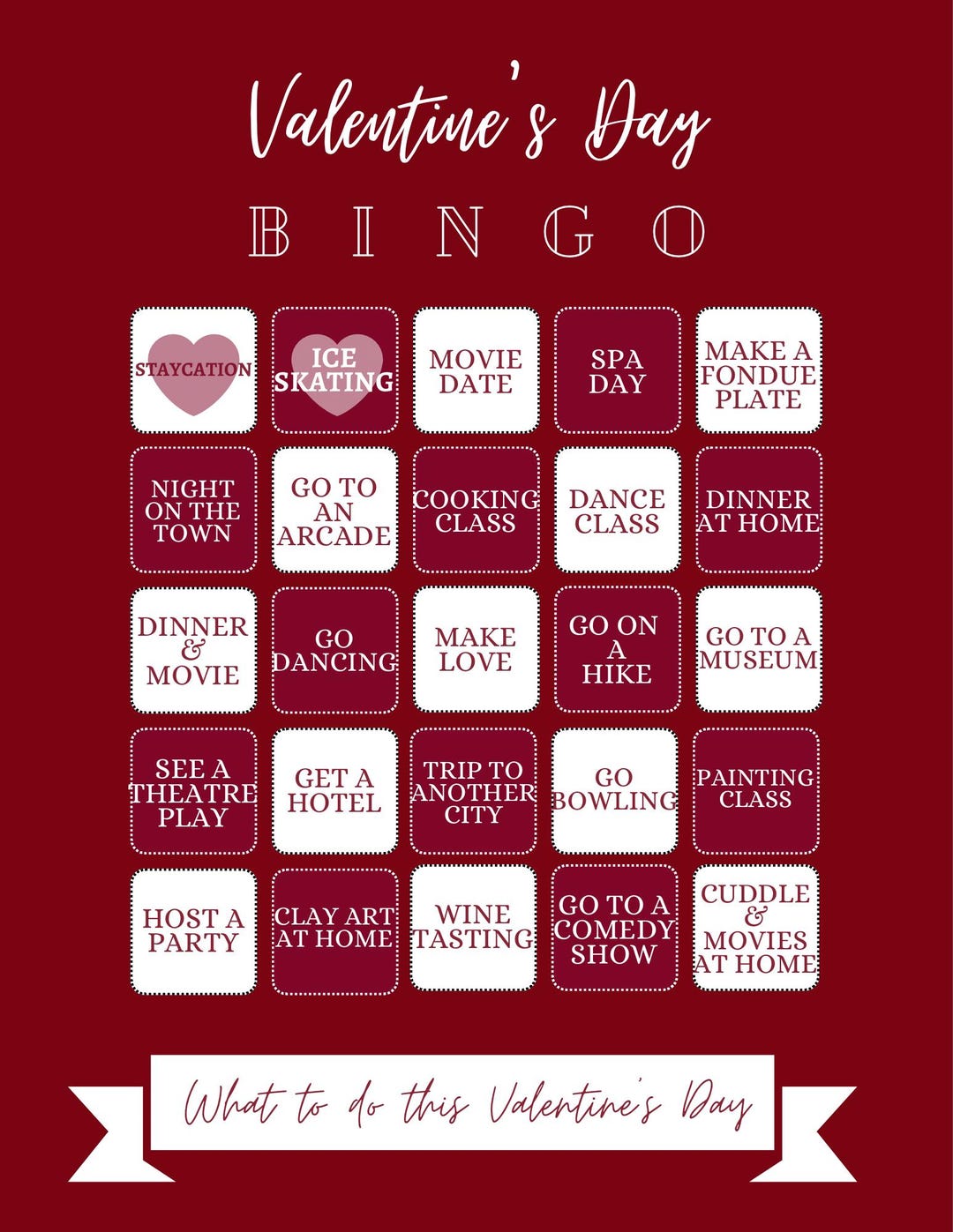 Valentine's Day Bingo, Valentines Bingo, Valentine's Day Couple Bingo ...