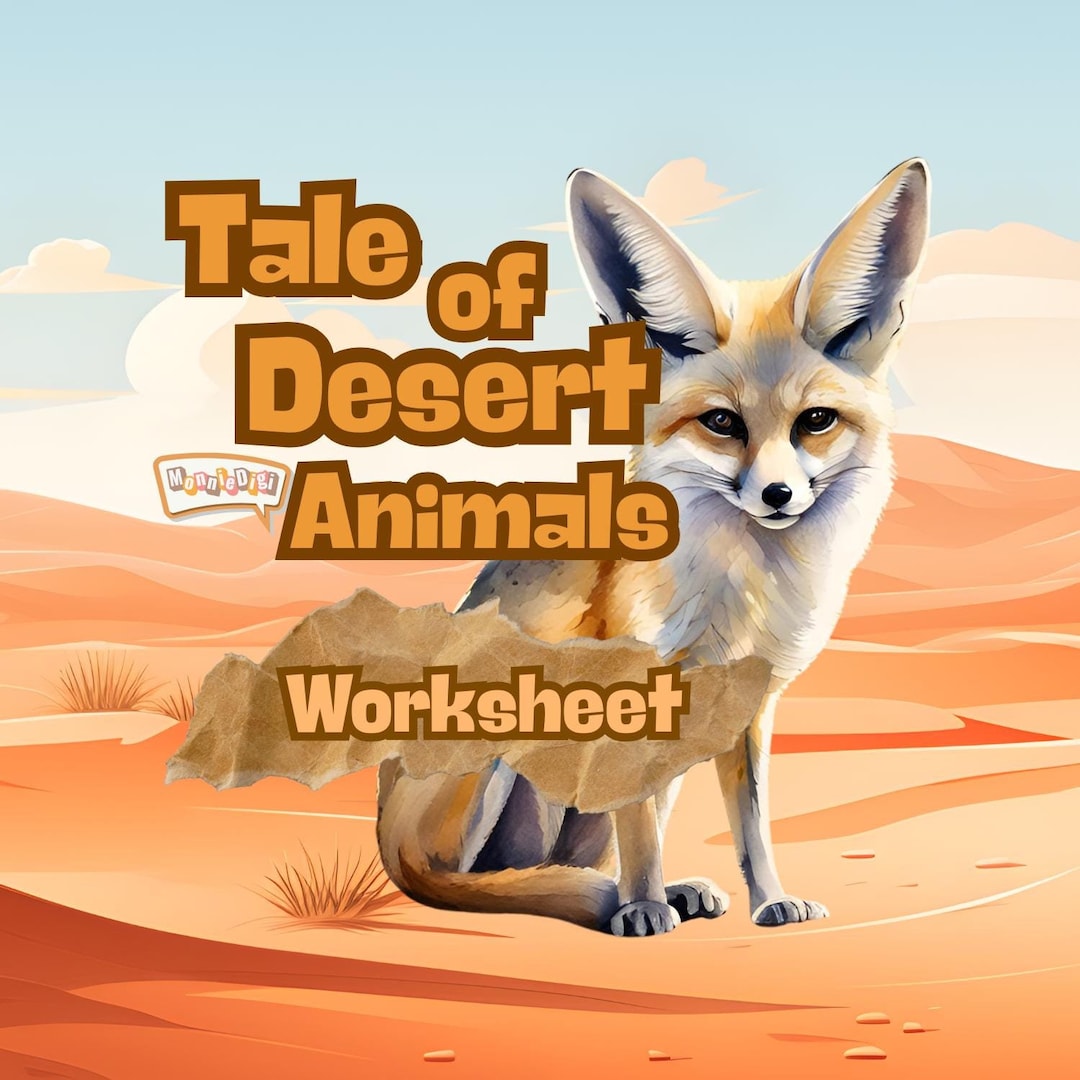 Fennec Fox - Tale of Desert Animals, Worksheet 17 Pages + Story + 23 ...