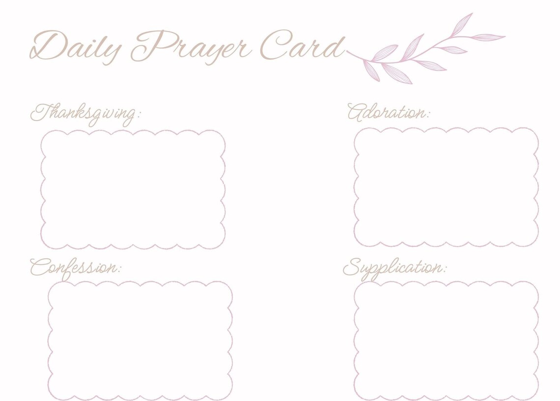 Daily Prayer Card - Etsy