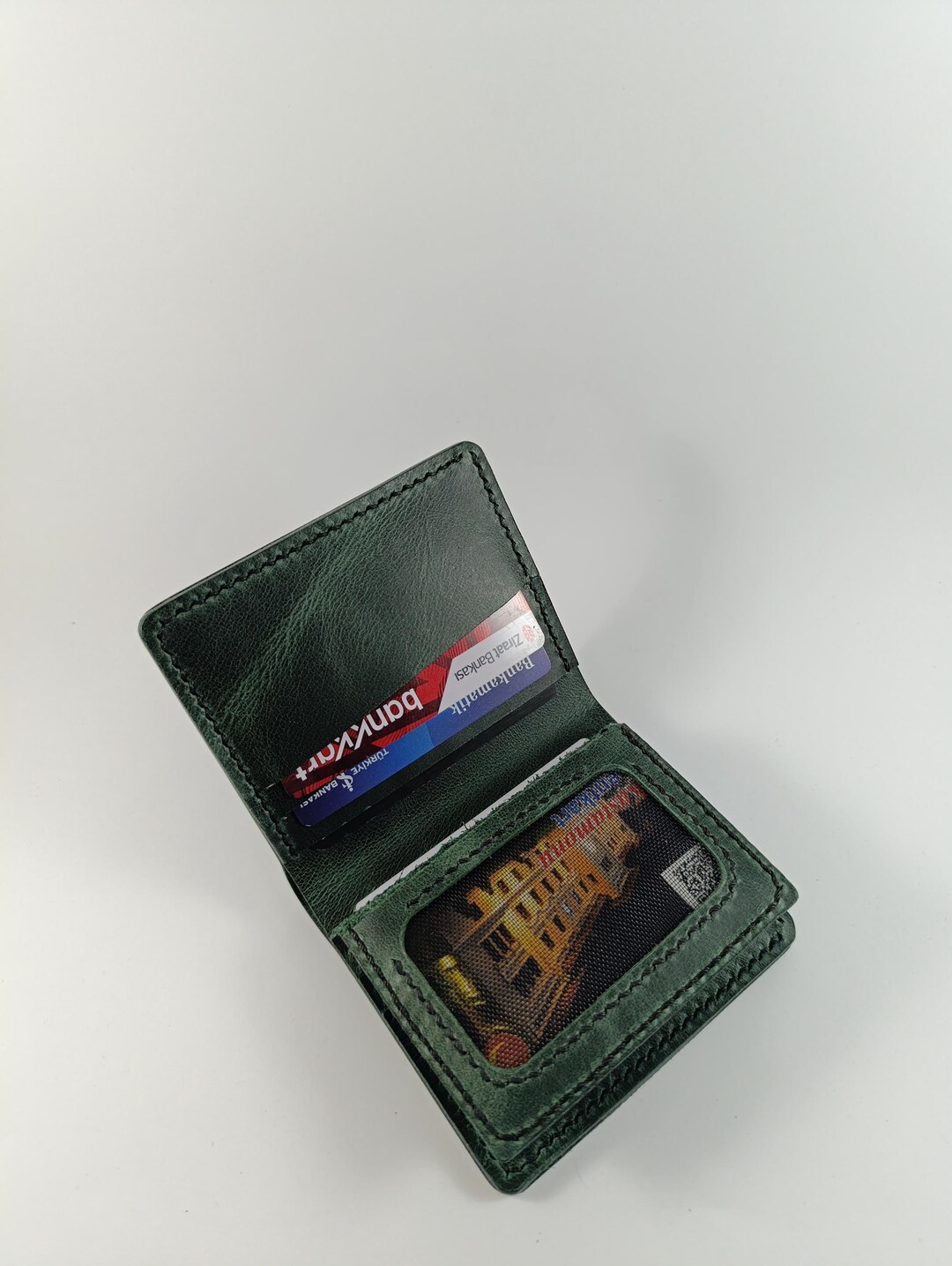 Dikey Deri Cüzdan Leather Wallet Card Holder Kartlık Handmade Leather ...