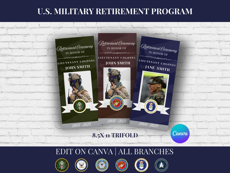 U.S. Military Retirement Ceremony Program | Army, Air Force, Coast ...