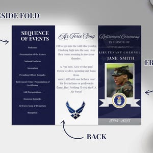 U.S. Military Retirement Ceremony Program | Army, Air Force, Coast ...