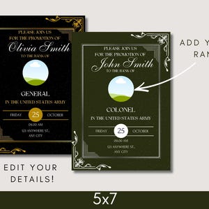 U.S. Army Promotion Invitation Template | Military Ceremony, Retirement ...