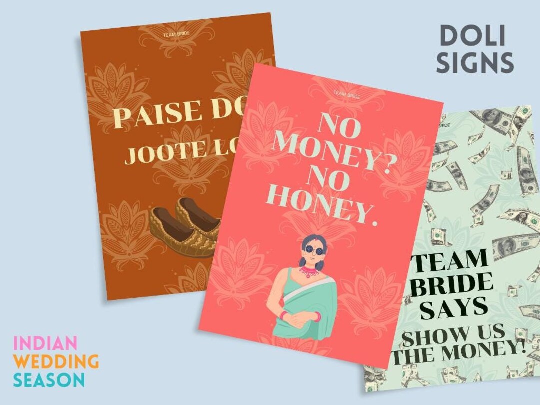 Indian Wedding Doli Signs (digital File) - Etsy