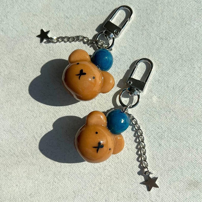 Blueberry Charm Keychain | Aesthetic Accessories | Cute Polymer Clay ...