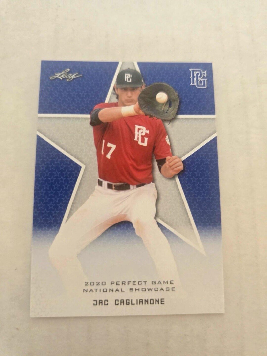 2020 Perfect Game National Showcase Jac Caglainone Blue Limited Short ...