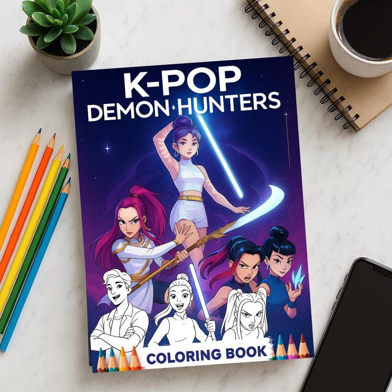 Huntrix Coloring Pages - Etsy