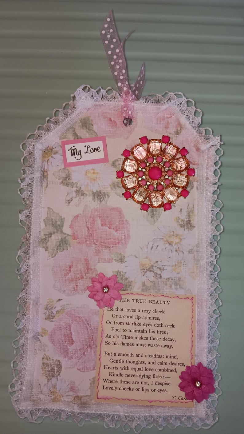 Set of 8 Handmade Ephemera Embellishments for Junk Journals ...