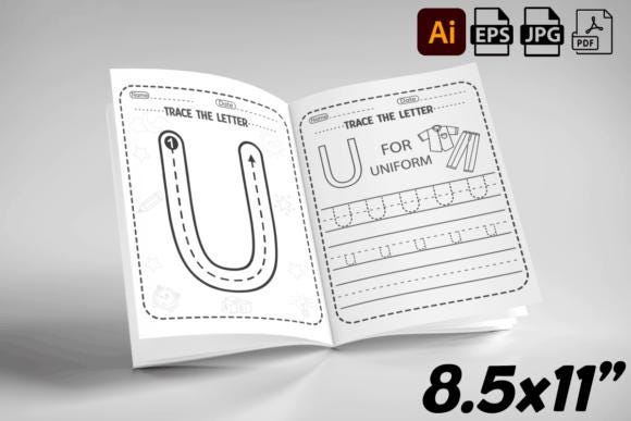 Tracing Letters Worksheets Workbook Big Letter - Etsy