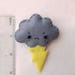 Cloud Felt Brooch, Rain Pin, Rainy Cloud, Kawaii Pin, Storm, Angry ...