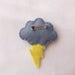 Cloud Felt Brooch, Rain Pin, Rainy Cloud, Kawaii Pin, Storm, Angry ...