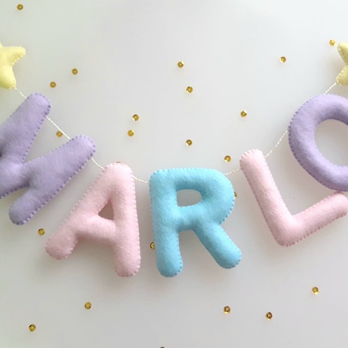 Personalized Felt Name Garland Kids Room Banner Birthday Decor - Etsy