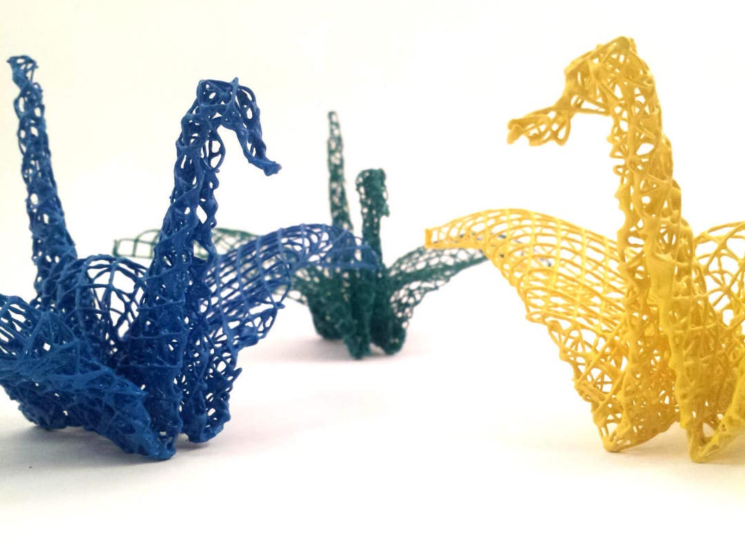 BYG Wire Mesh Origami Cranes Trio - Etsy