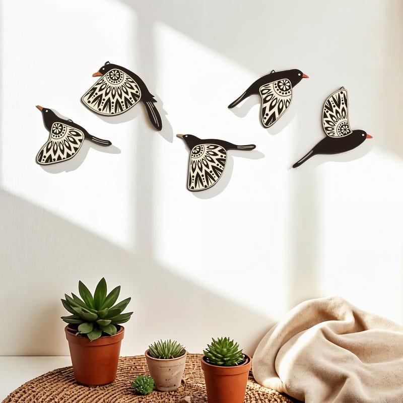 Mid Century Birds - Etsy