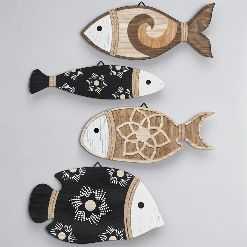 Wooden Fish Wall Art - Etsy