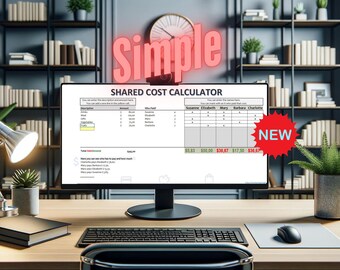 Shared Cost Calculator Excel Template Easily Split Expenses for 5 People in Group Trips, Dinners ...