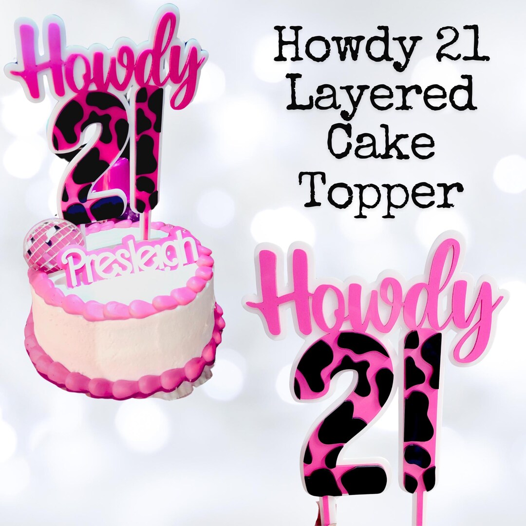 Howdy Birthday Cake Topper, Disco Cowgirl Birthday Cake Topper, Any Age ...