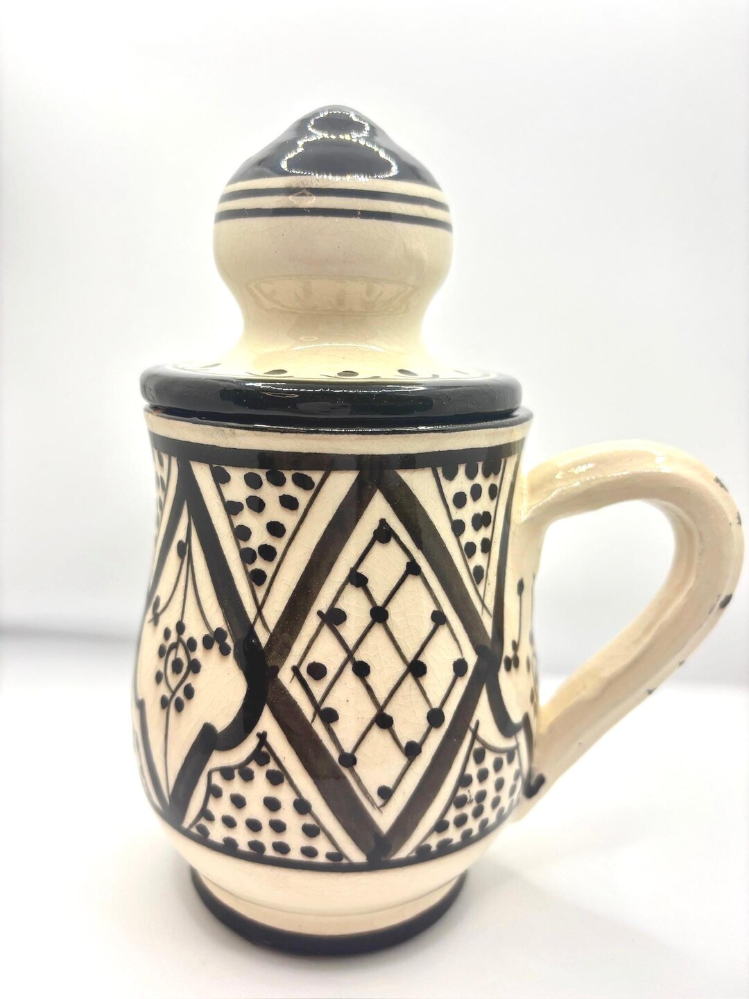 Moroccan Handmade Mug With Lid - Handcrafted Ceramic Mug - Hand-painted ...