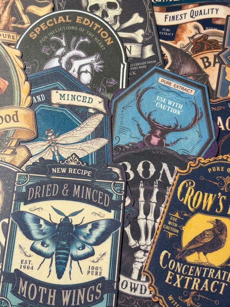 Large Apothecary Label Stickers | Bottle Labels for Potions | Halloween ...