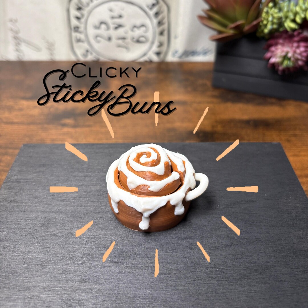 Cinnamon Roll Fidget Clicker | Clicky Cinnabon | Sticky Clicky Buns - Etsy