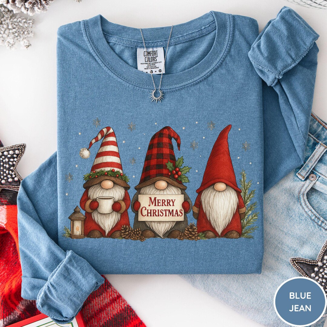 Comfort Colors® Gnomes Christmas Shirt, Cute Gnome Shirt, Cute ...