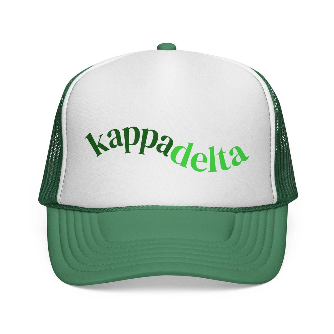 Green or Pink Wave Kappa Delta Trucker Cap, Sorority KD Hat, Kaydee ...