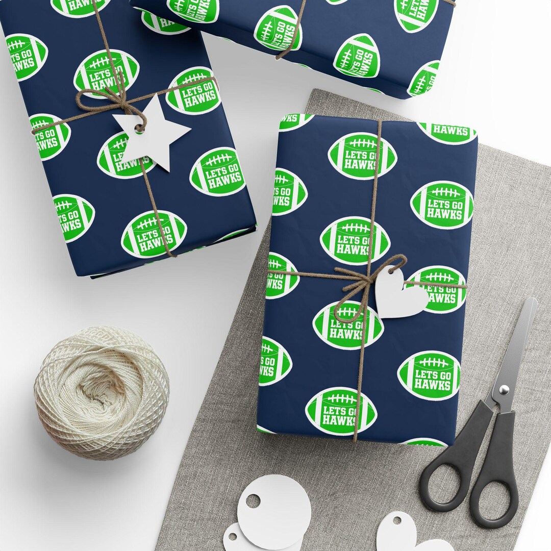 Wrapping Papers, Seattle Seahawks Inspired Gift Wrap - Football Fan ...