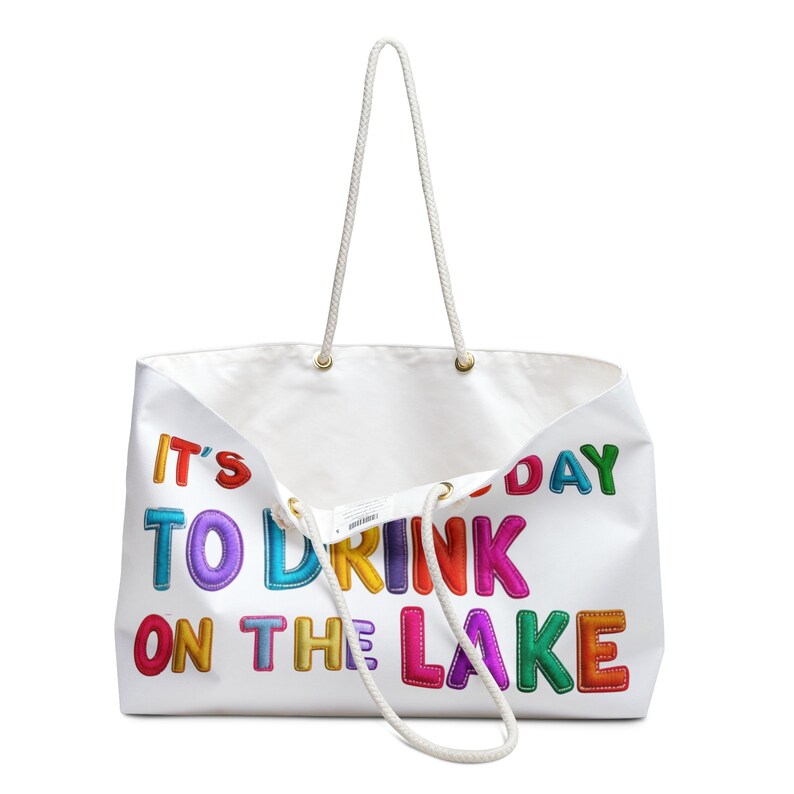Colorful Lake Day Weekender Bag for Summer Getaways, Fun Tote, Girls ...