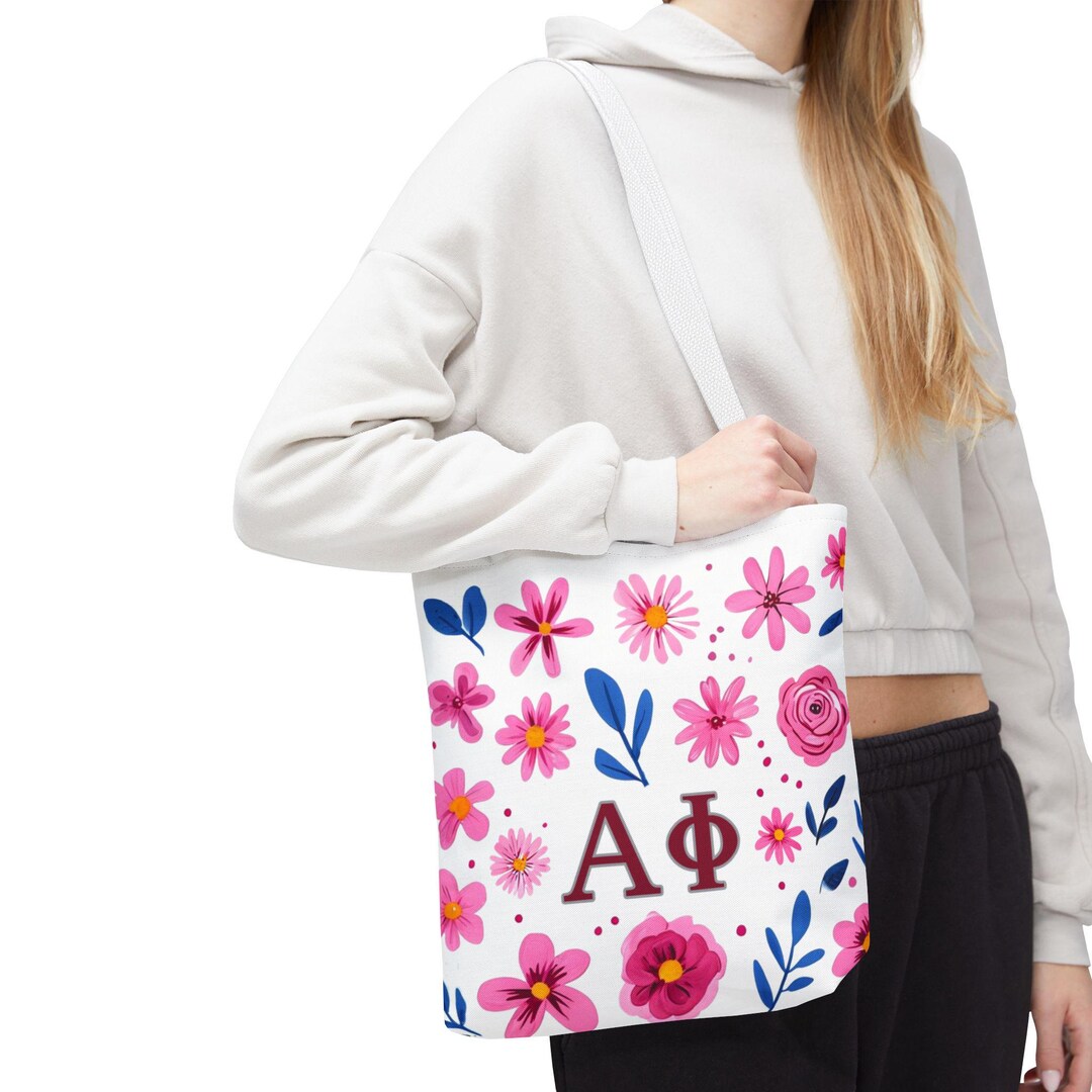 Sorority Tote Bag, Greek Letters, Alpha Phi, Eco-friendly Shopping Bag ...