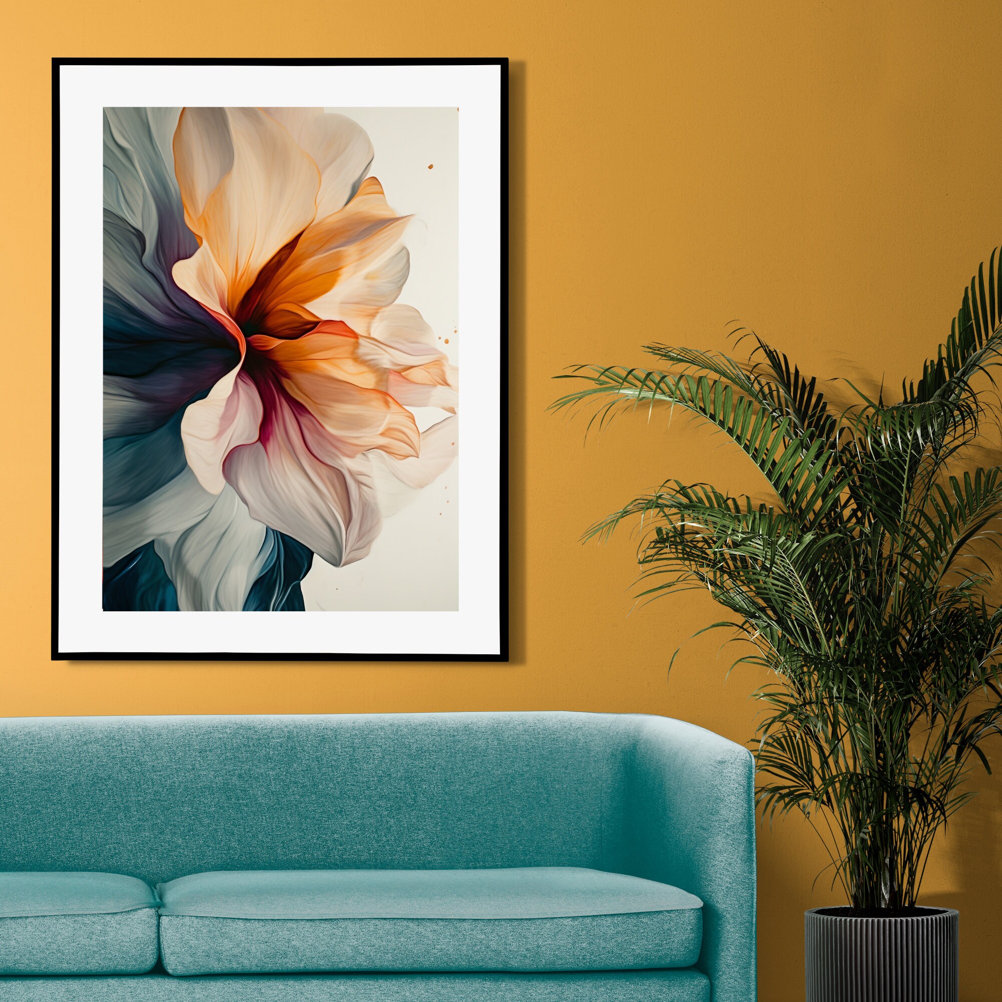 Contemporary Floral Print: Abstract Flower Digital Art for Instant ...