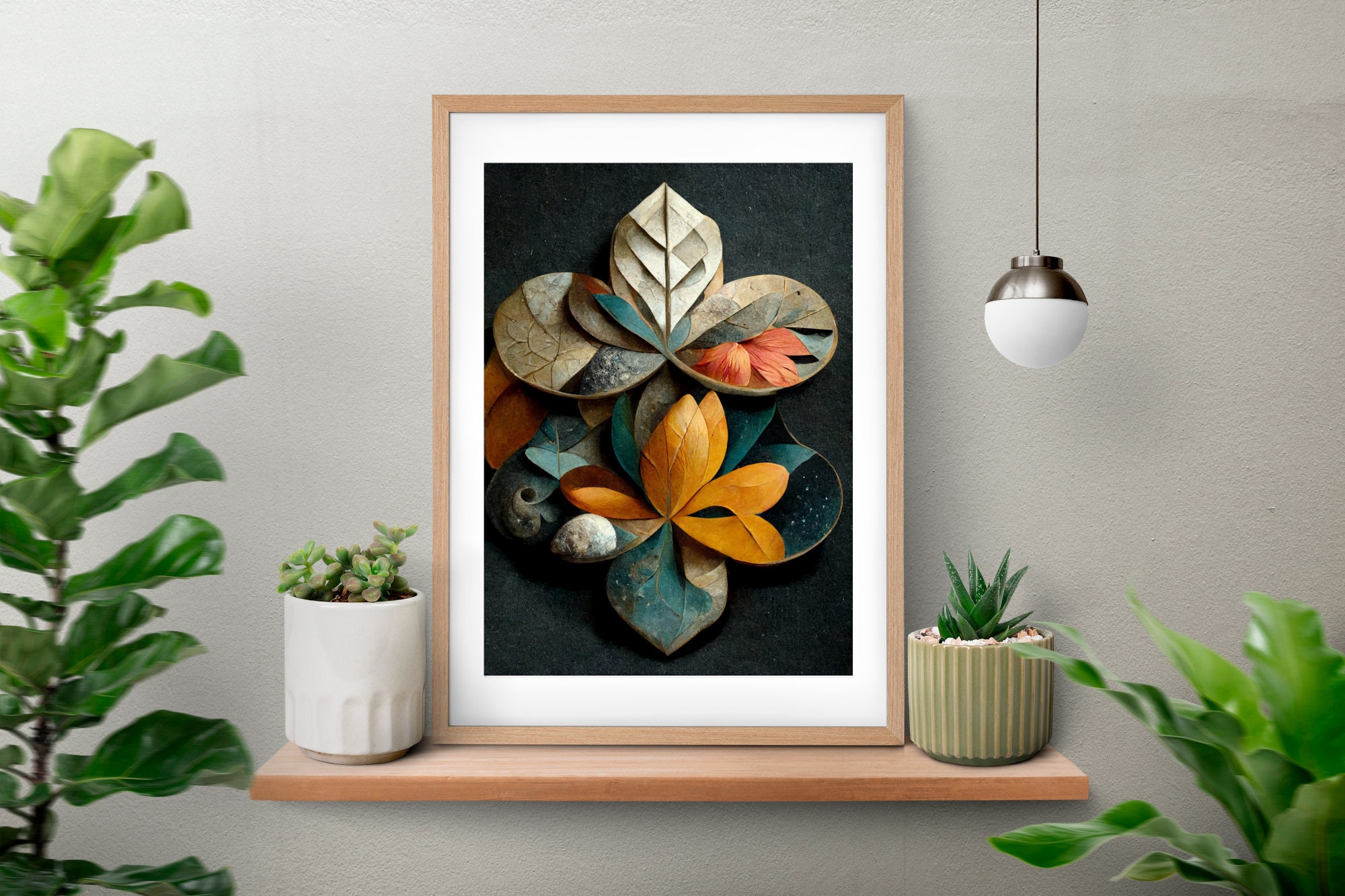 Wall Decor Modern Digital Art, Aesthetic Room Decor: Nature Inspired ...