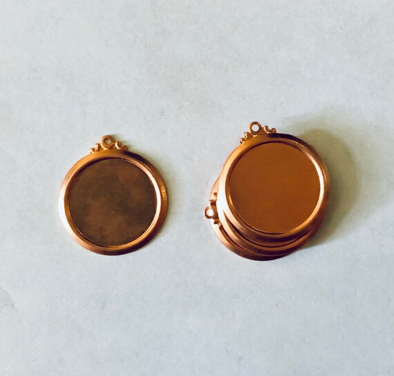 Circle Frame Frame with ring Copper Pendant Copper Blank | Etsy