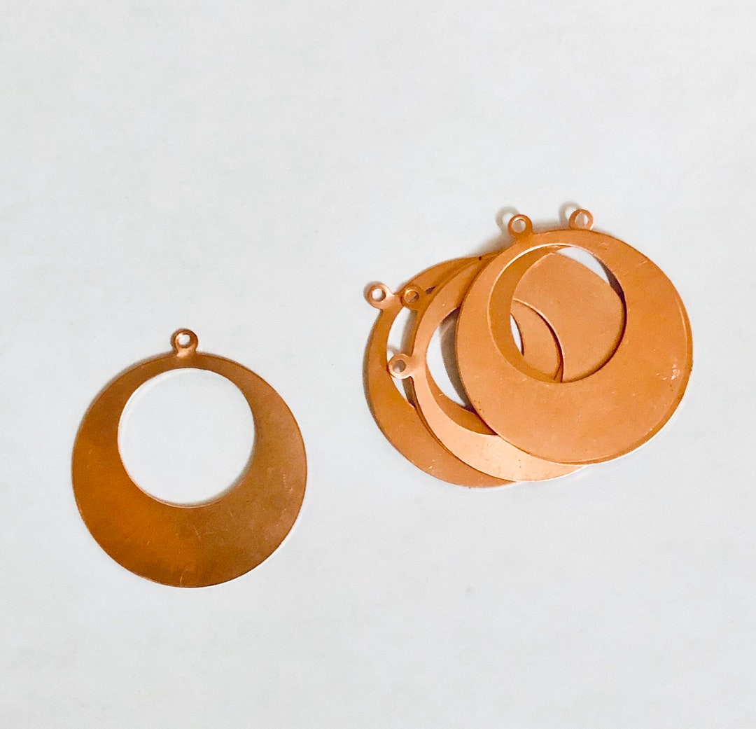 Copper Open Circle Pendent, Cutout Drop, Blank, Copper Stamping, Copper ...